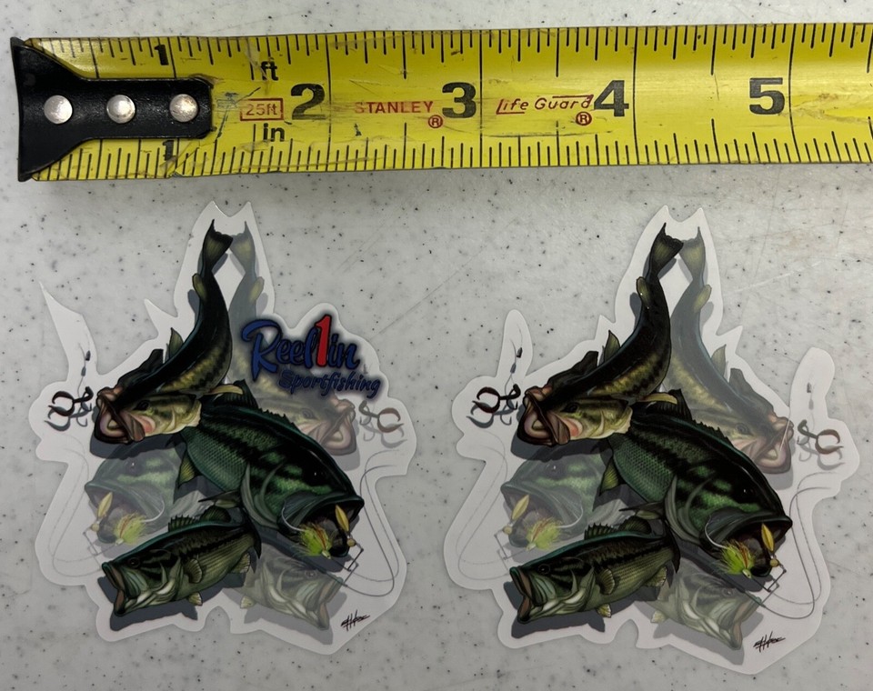 Assorted Fish Fishing Stickers/Decals For Tackle Box Boat or Vehicle ...