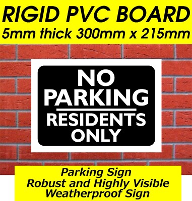 NO PARKING RESIDENTS ONLY SIGN PARKING SIGN HOME SIGN HOUSE SIGN | eBay UK