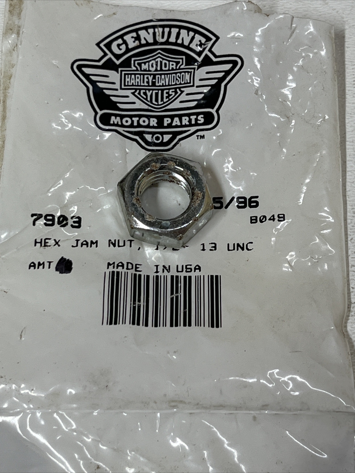 1 NOS Harley Davidson 1/2"-13 x 3/4" Hex Jam Nut 7903 Robison HD AMF | eBay