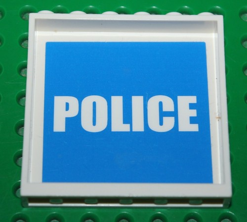 LEGO Panel with White 'POLICE' (stickers) ref 59349/set 7744 Police ...