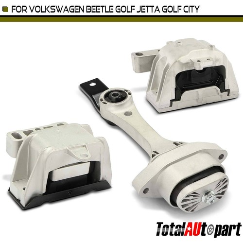 3x Engine Motor & Engine Torque Strut Mount & Trans Mount for VW Jetta ...