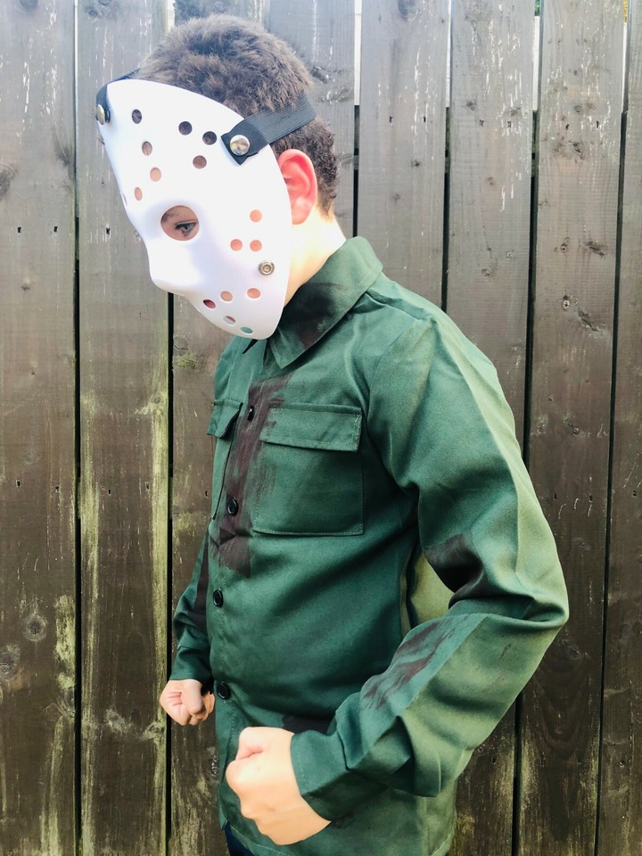 Kids Jason Voorhees Costume Halloween Friday Hockey Mask Shirt 13th ...
