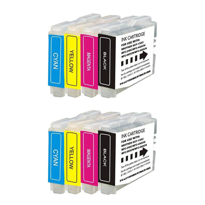 8pack LC51 ink set replace for brother MFC-465CN MFC-440CN MFC-5460CN ...