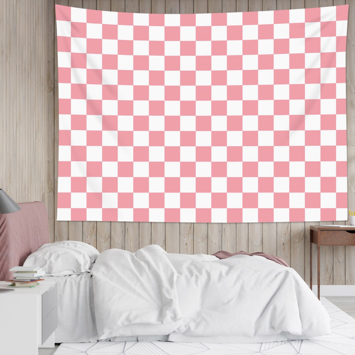 Red And Pink Checkered Wallpaper