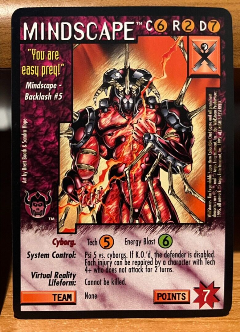Wildstorms Collectible Card Game - Mindscape Character Card - CCG Rare ...