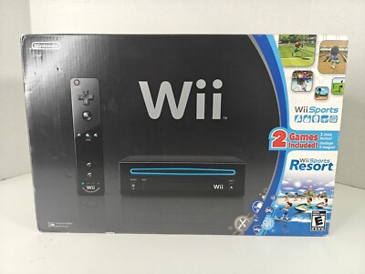 Nintendo Wii RVL-101 Complete In Box With Wii Sports+ Sports Resort ...