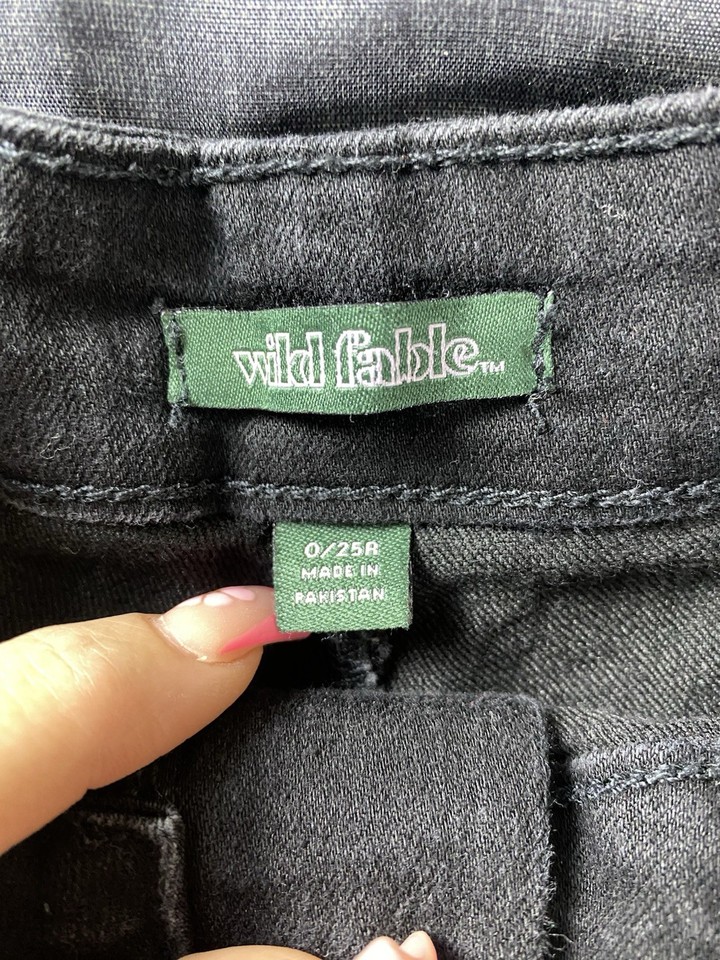 Wild Fable High Rise Denim Shorts Women Size 0 Black | eBay UK