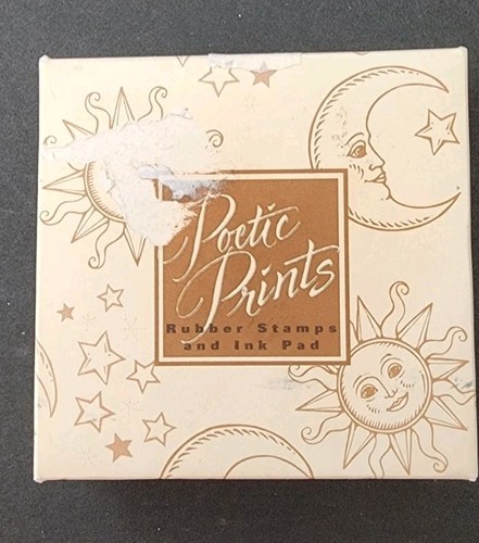 Rubber Stamps and Ink Pad Poetic Prints Celestial | eBay