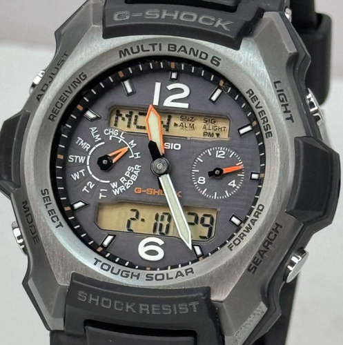 Casio GW-2500B G-Shock Solar Atomic Black Watch MULTIBAND6 Used From ...