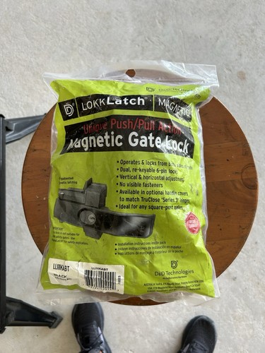 Lokk-Latch Black Magnetic Gate Lock, Dual Rekeyable Lock, Heavy-Duty ...