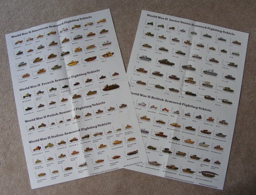 Two PD Modeling WWII Military Vehicle Posters Each About 29.5 x 16.5 ...