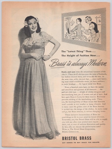 Bristol Brass Connecticut Fasteners Buy Brass For Bullets WWII Print Ad ...