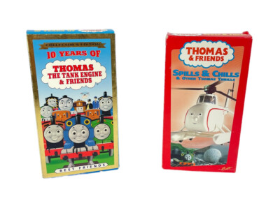 Lot of 2 Thomas Friends 10yrs Of Thomas Spills & Chills VHS 1999-2000 ...