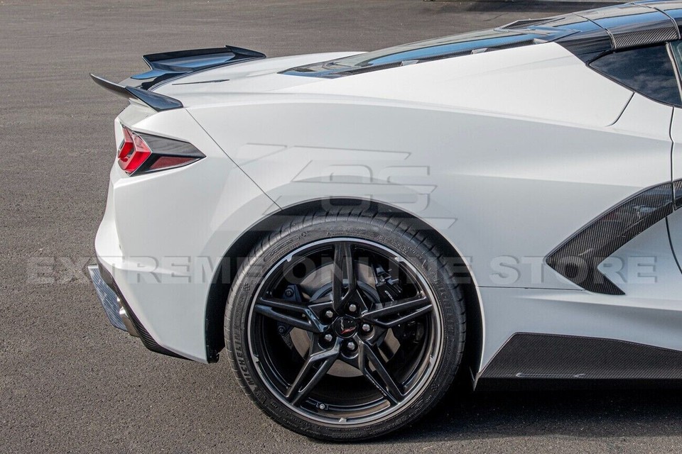 Rear Ducktail Spoiler Z06 Visible Style 20-Up Corvette C8 CARBON FLASH ...