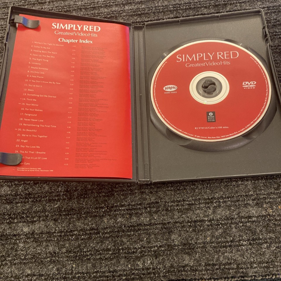 Simply Red - Greatest Video Hits (DVD, 2003) 603497015429 | eBay