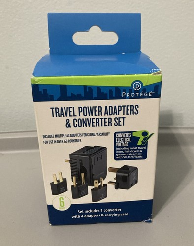 Protégé 6 Piece Travel Power Set Includes 1 Converter 4 Adapters ...