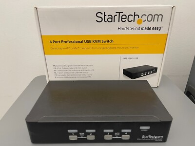 StarTech SV431USB 4 Ports USB VGA KVM Switch KIT with VGA and USB ...