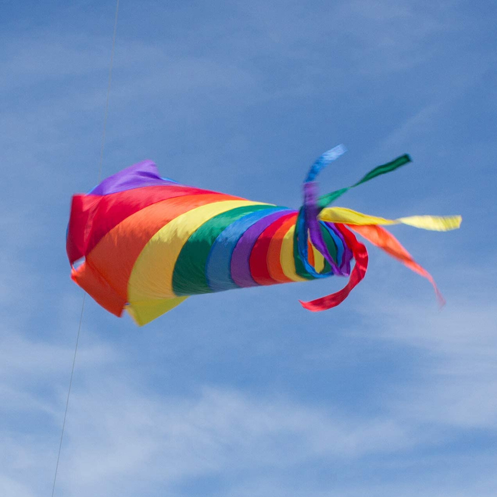 Rainbow Windsock Spinner Super Turbine Kite Tail Line Laundry Outdoor ...
