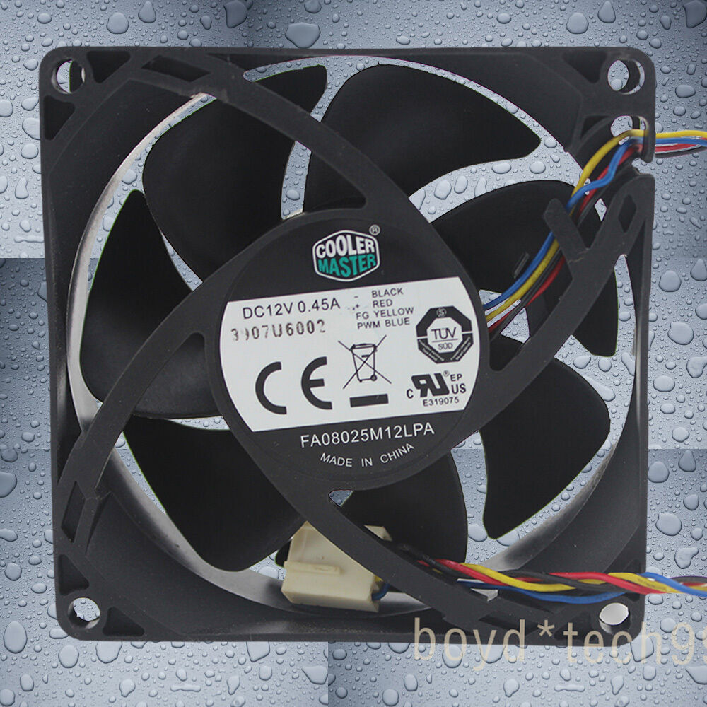 COOLER MASTER FA08025M12LPA 80mm 80x80x25mm DC12V 0.45A 8025 4pin ...