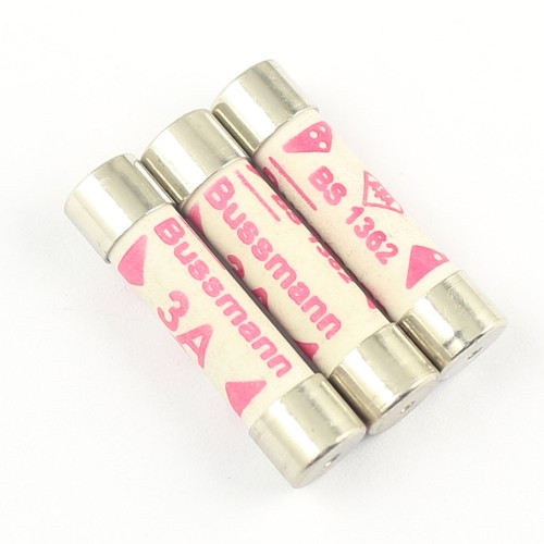 10Pcs Bussmann 6mm x 25mm 250V 3A BS1362 Ceramic Fuse RoHS | eBay