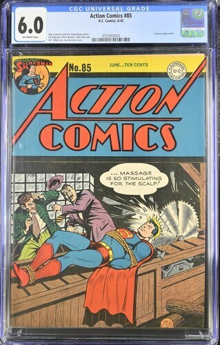 Action Comics #85 CGC 6.0 1945 SUPERMAN GOLDEN AGE COMIC HIGH GRADE DCU ...