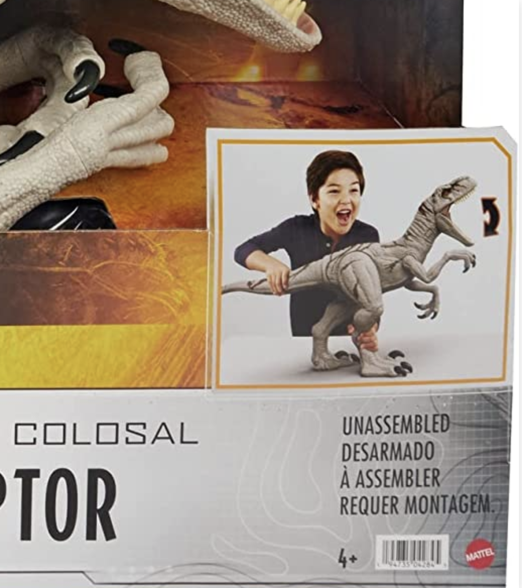 Jurassic World Super Colossal Atrociraptor 93cm Dinosaur Ghost Rex Toy ...