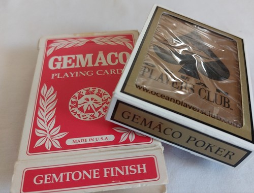 Gemaco Playing Cards 2 Decks Casino Harrah's and Ocean Players Club | eBay