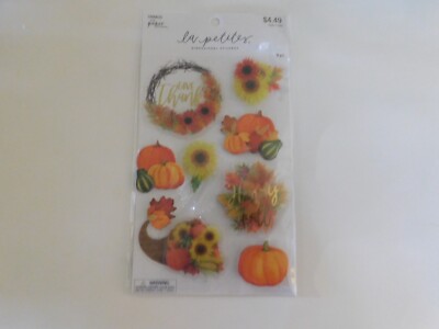 the paper studio la petites dimensional stickers 9pc Happy Fall | eBay