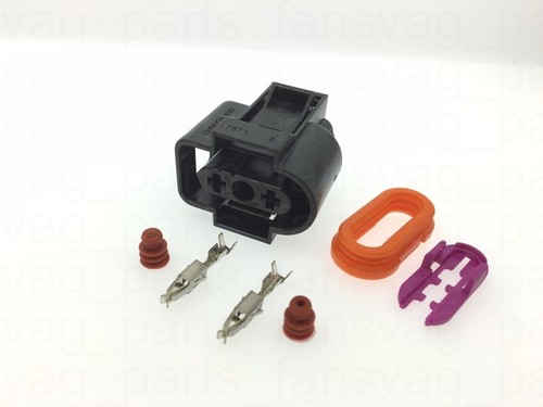 1J0973202 2 Pins Plug Flat Contact Housing Mating Connector for VAG VW ...