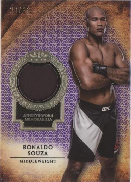 2018 Topps UFC Knockout - Tier One Relics Ronaldo Souza #TOR-RS Purple ...
