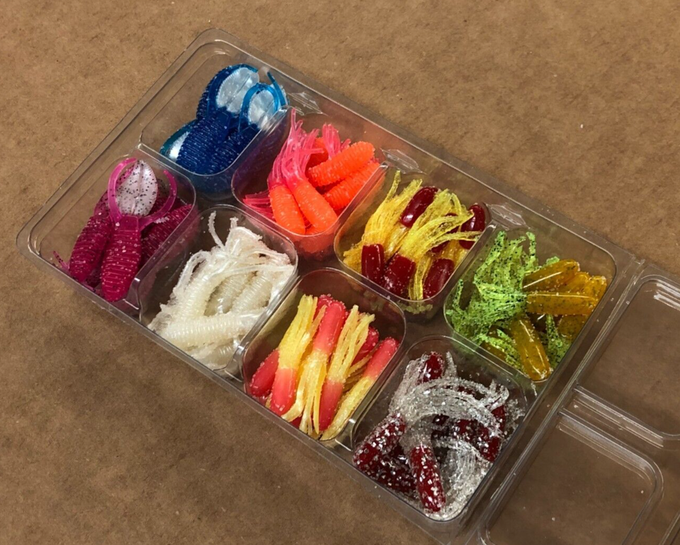 72 Piece Crappie Fishing Lure Kit, 1.5" & 2" Assortment Panfish USA ...