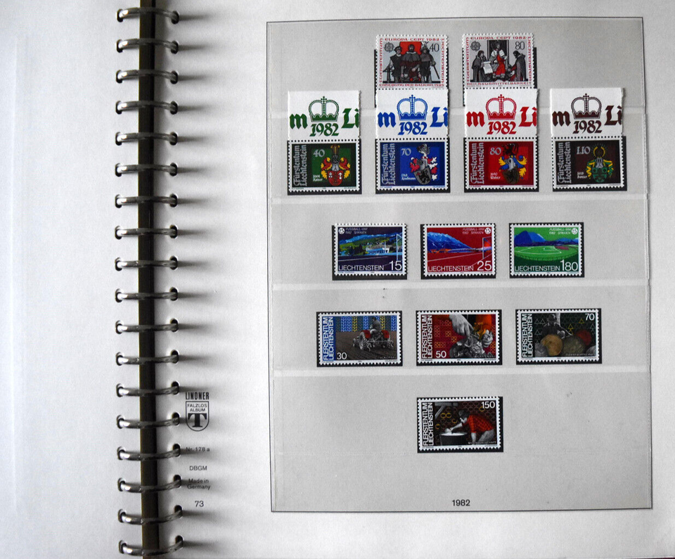 Liechtenstein 1965-84 Lindner Hingeless Pages Stamp Album with Stamps ...