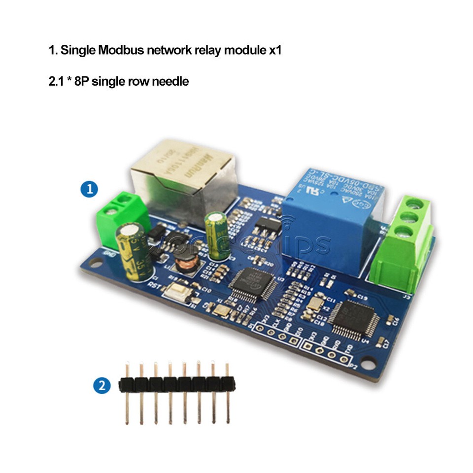 DC7-28V Modbus Rtu 1Channel Network Relay Module TCP/IP protocol ...