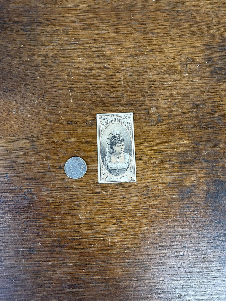 1880's Between the Acts Cigarettes Tobacco AIMEE card Heppenheimer ...