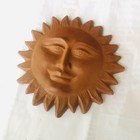 Terracotta Sun Face Clay Handmade Sculpture Hanging Wall Art Home Decor ...