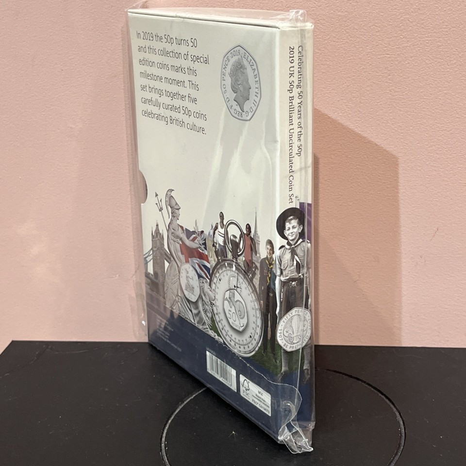 Royal Mint 2019 Celebrating 50 Years Of The 50p British Culture Set ...