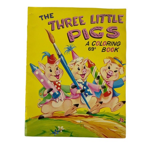 Vintage 1986 The Three Little Pigs Coloring Book By Landoll Inc | eBay