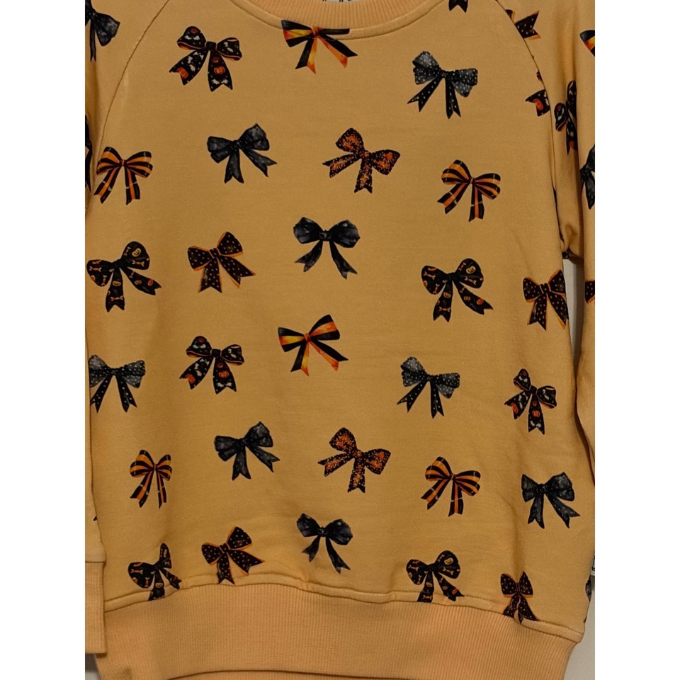 Minikin Mischief Clothing Co Kids 3T Orange Bow Print Long Sleeve ...