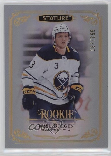 2019-20 Upper Deck Stature Rookies /399 William Borgen #193 Rookie RC ...