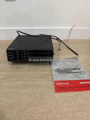 CRAIG POWERPLAY S280 Chevy/GM Ford Mopar auto 8-TRACK w/CAR RADIO NOS ...
