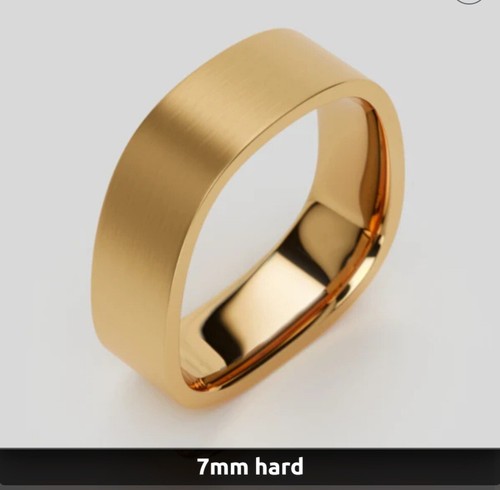 Stuart Moore 18k Compressed Gold 7mm Size 9 Comfort Fit Gold Ring Wt 13 ...