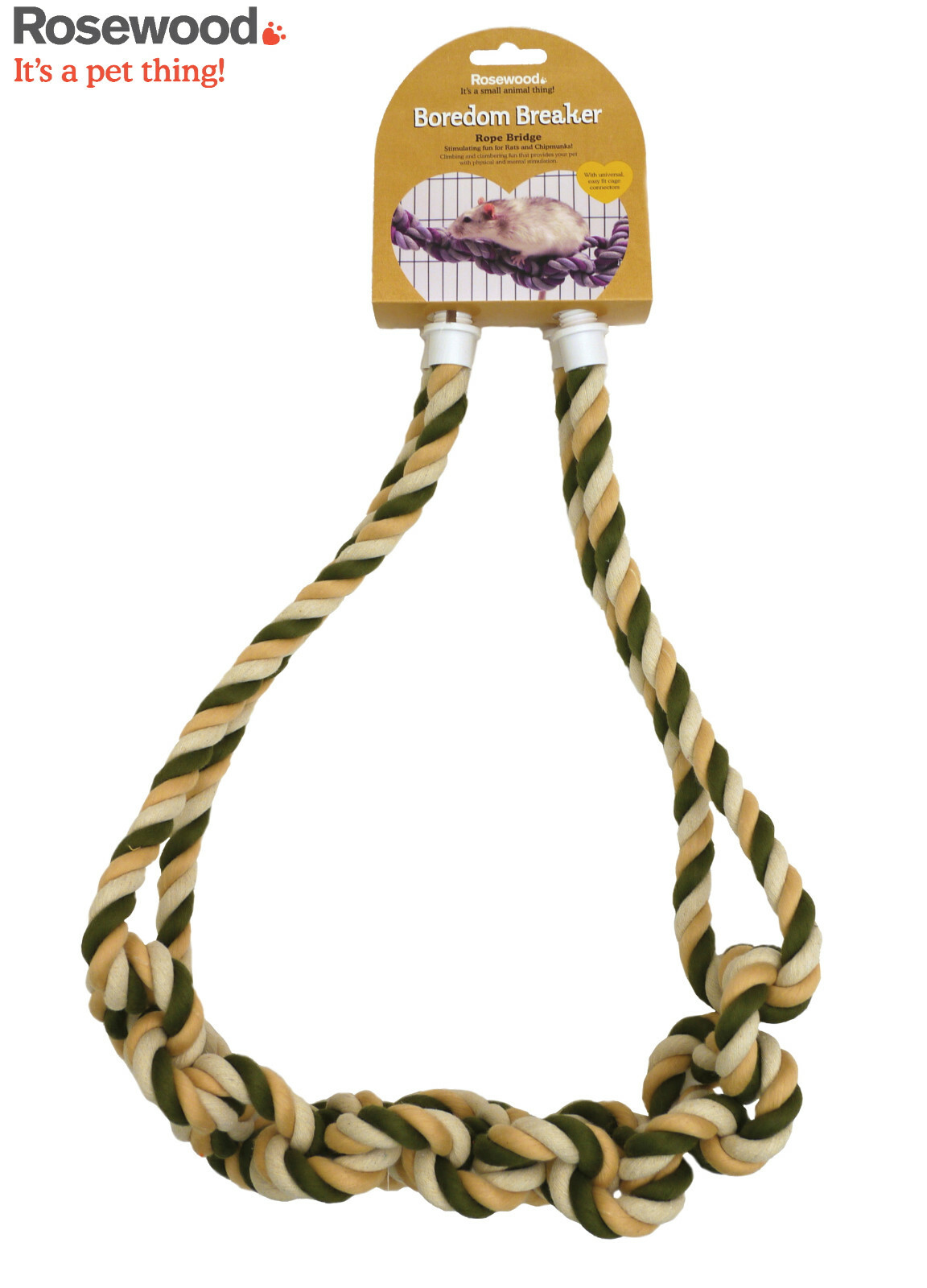 Rosewood Boredom Breaker Rope Bridge Rat Ferret Hanging Climbing Cage ...