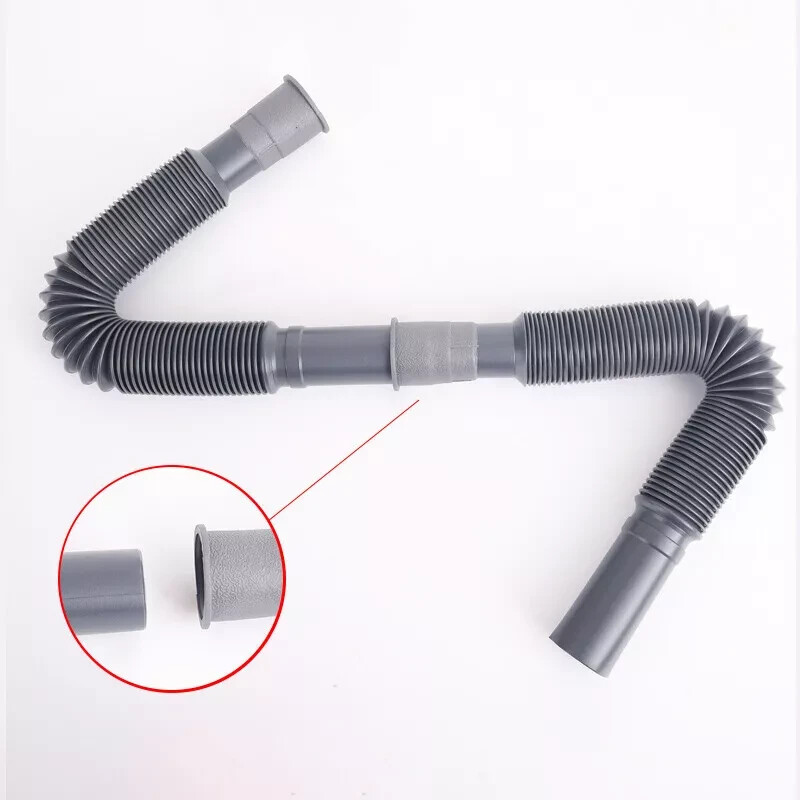 COLLAPSIBLE FLEXIBLE CARAVAN MOTORHOME DRAINAGE WASTE PIPES X 4 + BRUSH ...