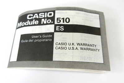 Vintage 1980s Casio Module No. 510 ES Thermometer Watch Original Manual ...