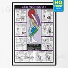 GYM WORKOUT POSTER ALL BODY Abs Bicep Chest Back Tricep Leg Exercise A4 ...