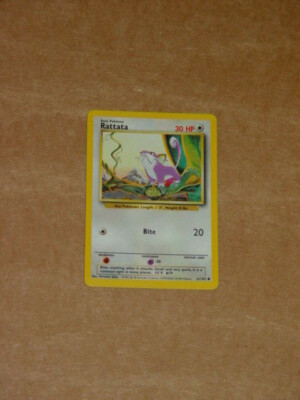 Pokemon Basic Rattata Bite 30 HP 1999 61/102 | eBay