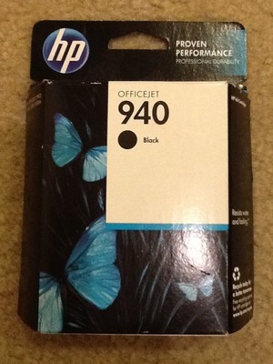 NEW GENUINE HEWLETT PACKARD OFFICE JET 940 BLACK INK EXP. AUG 2014 FREE ...