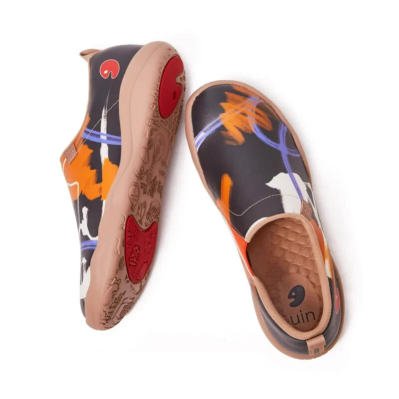 Men Size 6.5-12 UIN Slip On Shoes Canvas Comfortable Loafers "Lost in ...
