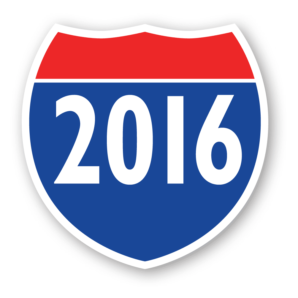 Model Year Interstate Signs Window Stickers (Red, White, Blue) | eBay