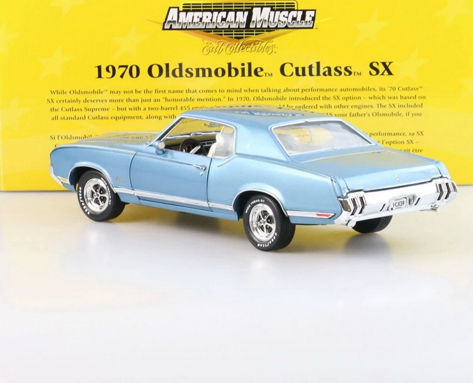 ERTL 1/18 Scale Oldsmobile Cutlass Sx 1970 Blue Diecast Car Model Gift ...